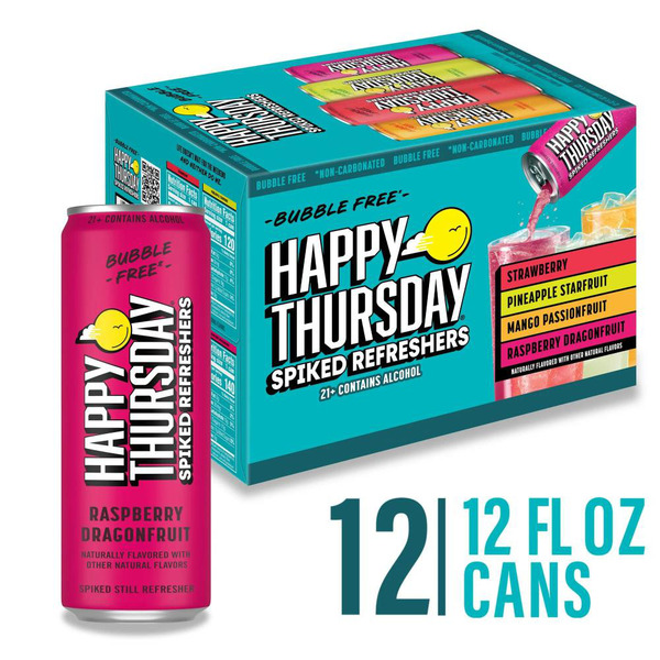Happy Thursday Variety Pack Spiked Refreshers 4.4% ABV, 12 Pack, 12.0 ...