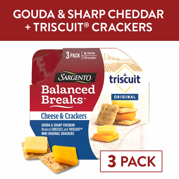 Sargento Balanced Breaks® Cheese & Crackers, Natural Gouda & Sharp ...