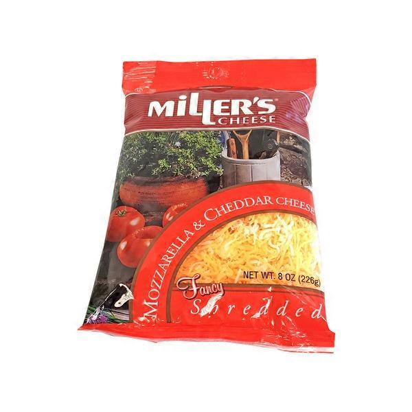 Miller's Cheese Shredded Fancy Cheddar & Mozzarella Cheese (8 oz ...
