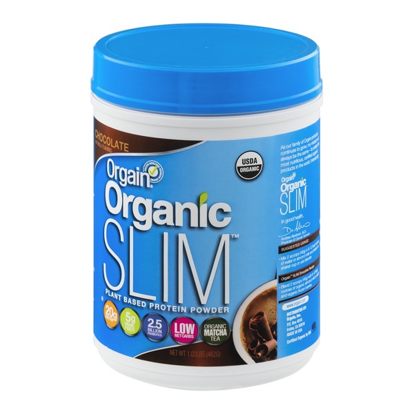 Orgain Organic Slim Plant Based Protein Powder Chocolate (1.02 lb ...