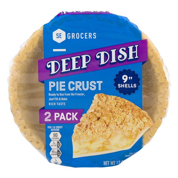 Southeastern Grocers Pie Crust 9" Deep Dish - 2 PK (12 oz) - Instacart