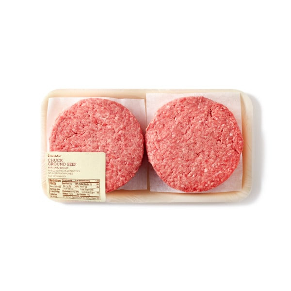 GreenWise USDA Inspected Antibiotic Free Ground Chuck Burgers Same-Day ...