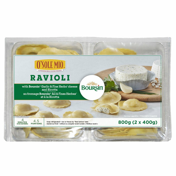O’Sole Mio Mio & Boursin Garlic & Fine Herbs Ravioli Same-Day Delivery ...