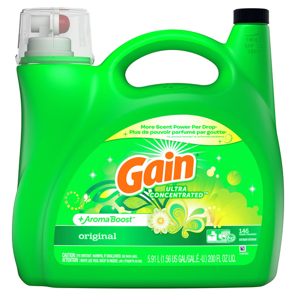 Gain AromaBoost Ultra Concentrated Liquid Laundry Detergent, Original ...