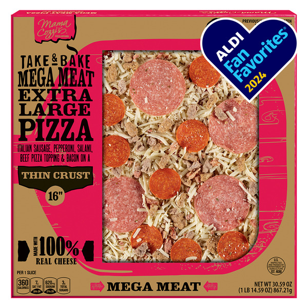 ALDI Mama Cozzi's Pizza Kitchen 16" Mega Meat Deli Pizza Same-Day ...