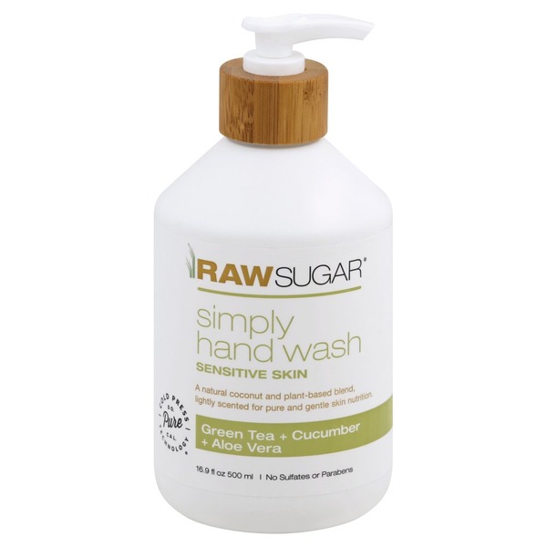 Raw Sugar Hand Wash, Simply, Green Tea + Cucumber + Aloe Vera ...