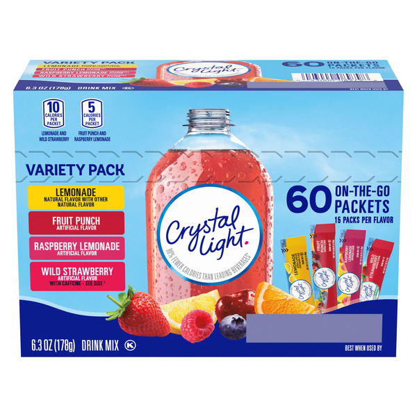 Crystal Light Lemonade, Fruit Punch, Raspberry Lemonade & Wild ...