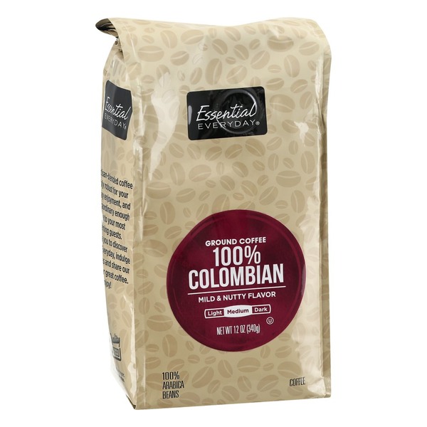 Essential Everyday Coffee, Ground, Medium, 100% Colombian (12 oz ...