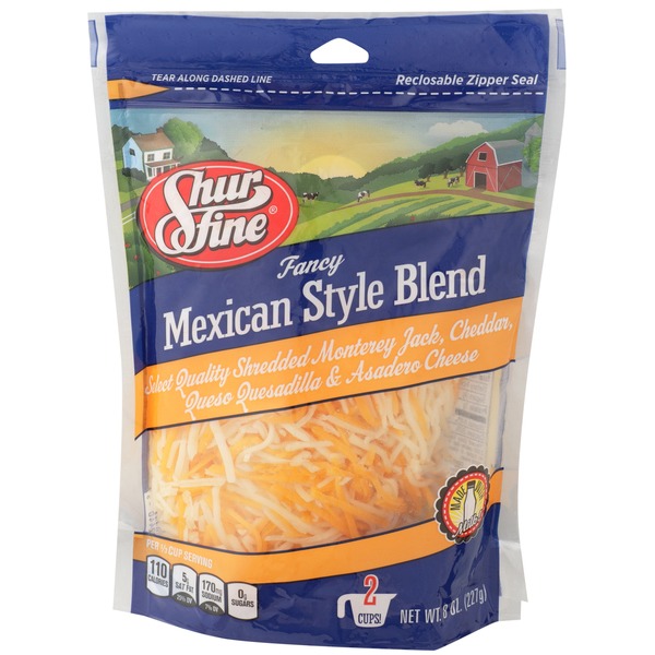 Shurfine Fancy Select Quality Shredded Monterey Jack, Cheddar, Queso ...