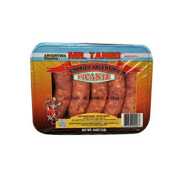 Mr Tango Spicy Cured Pork Sausage Chorizo Argentino Picante (16 oz ...