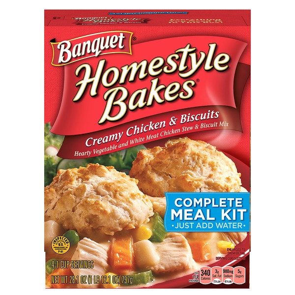 Banquet Homestyle Bakes Creamy Chicken And Biscuits (28.1 oz) - Instacart