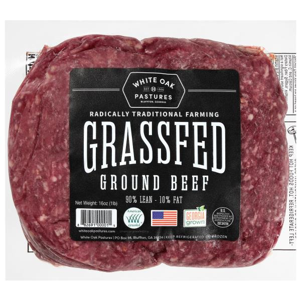 White Oak Grass Fed Ground Beef 90% Lean Same-Day Delivery or Pickup ...