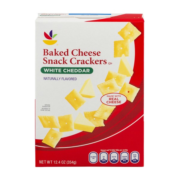SB Baked Cheese Snack Crackers White Cheddar (12.4 oz) - Instacart