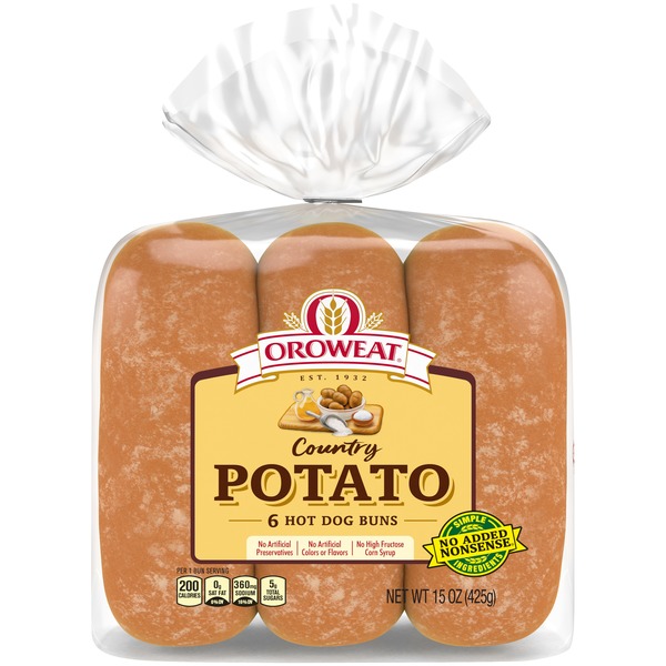 Brownberry/Arnold/Oroweat Country Potato Hot Dog Buns (6 ct) - Instacart