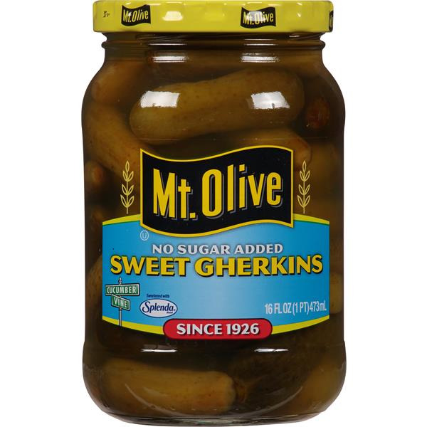 Mt. Olive Sweet Gherkins No Sugar Added Pickles with Splenda Same-Day ...