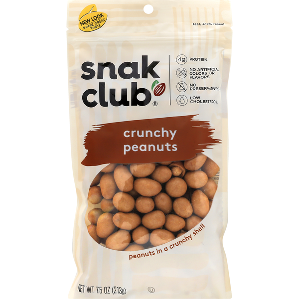 Snak Club Peanuts, Crunchy (7.5 oz) - Instacart