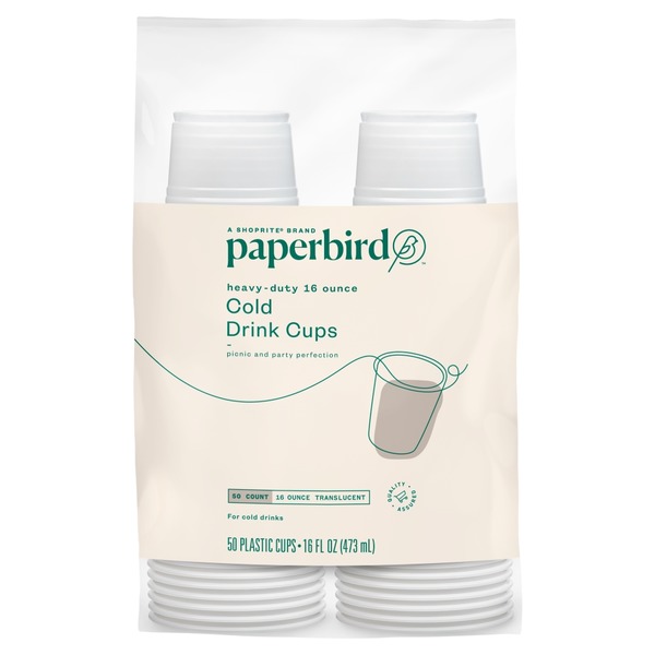 ShopRite Paperbird Translucent Cold Drink Cups - 16 Ounce Same-Day ...