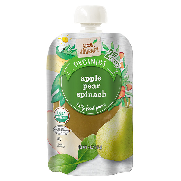 Little Journey Organic Apple Broccoli Pear Baby Puree Same-Day Delivery ...