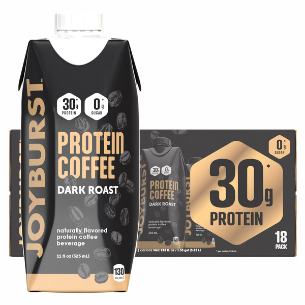 Joyburst Protein Coffee Drink, No Sugar, Dark Roast Same-Day Delivery | Costco