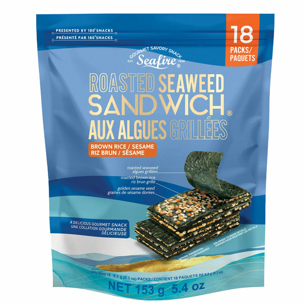 Costco Seafire Brown Rice Roasted Seaweed Sandwich Bags Same-Day ...