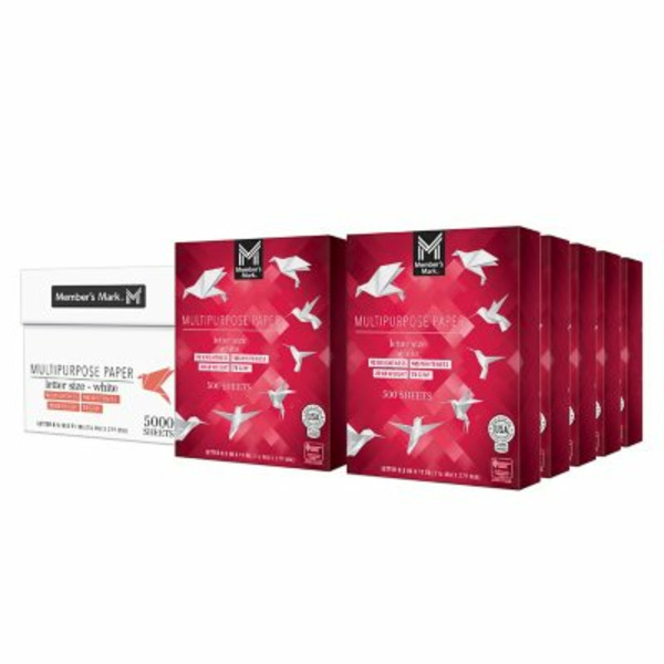 Member’s Mark 20 Pound Multipurpose 8.5” x 11” 92 Bright Copy Paper ...