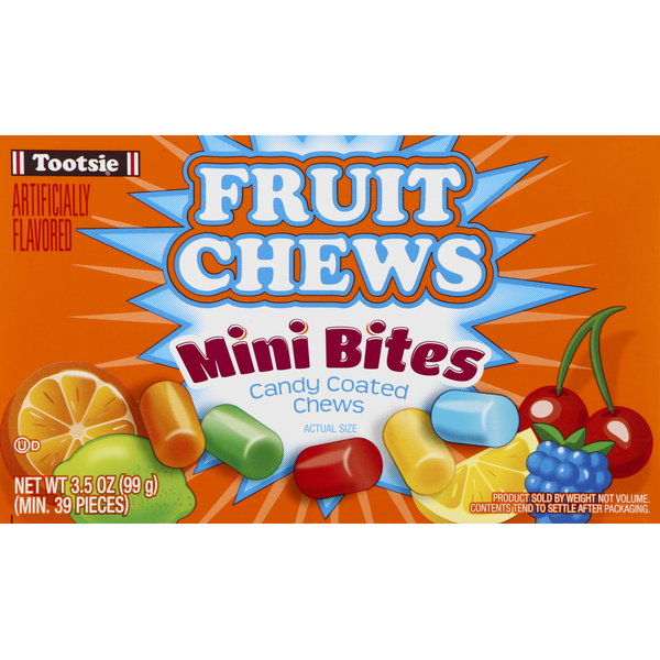 Tootsie Roll Fruit Chews, Mini Bites, Candy Coated Chews (3.5 oz ... Tootsie Roll Fruit Chews, Mini Bites, Candy Coated Chews (3.5 oz ...