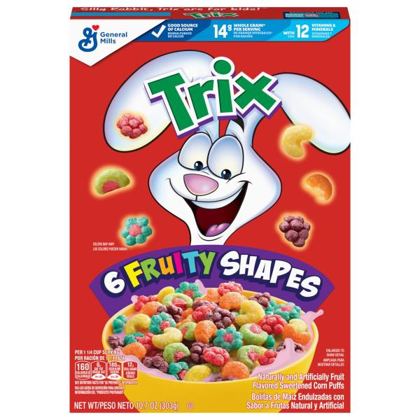Trix Fruity Whole Grain Breakfast Cereal with 6 Fruity Shapes Same-Day ...