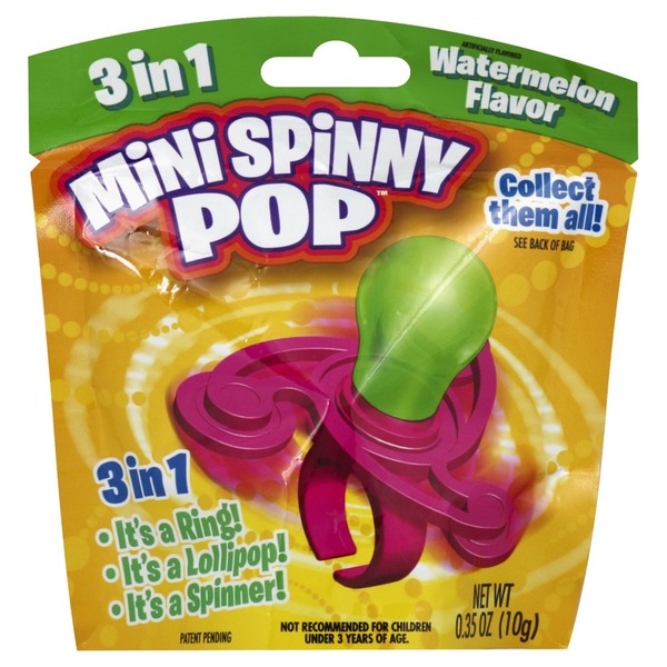 Mini Spinny Pop Candy, 3 in 1, Watermelon Flavor (0.35 oz) - Instacart