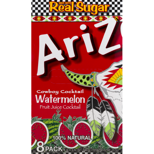 AriZona Cowboy Cocktail Watermelon Fruit Juice Cocktail (11.5 fl oz ...