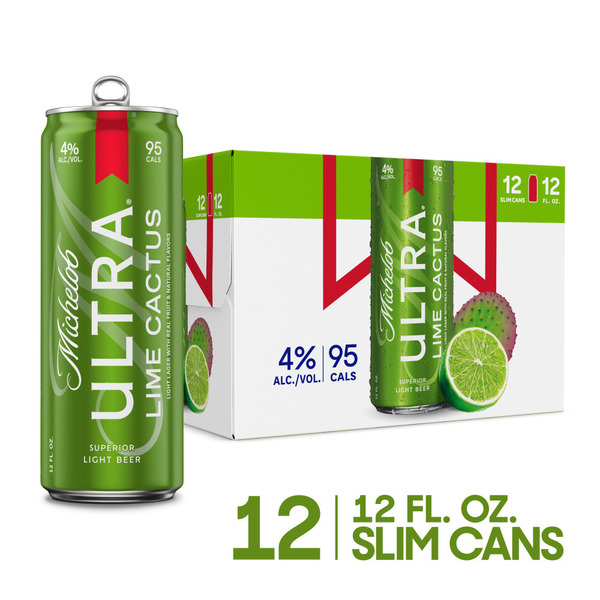Michelob ULTRA Ultra Infusions Lime & Prickly Pear Cactus Light Beer ...