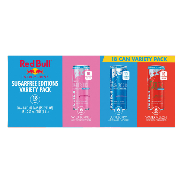 Red Bull Sugar Free Variety Pack, 8.4 fl oz, 18-count Same-Day Delivery ...