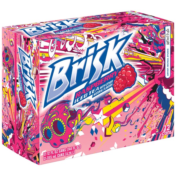 Lipton Brisk Raspberry 3x4 Iced Tea (12 fl oz) - Instacart