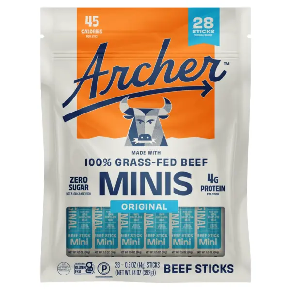 Country Archer Original, Mini Jerky Beef Sticks, Grass-Fed Same-Day ...