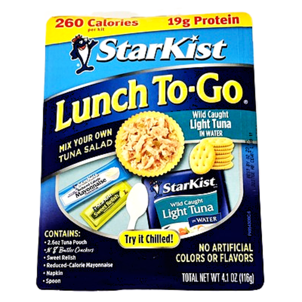 StarKist Lunch-To-Go Tuna Salad Kit Wild Caught Light Tuna in Water ...
