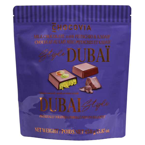 Chocovia Dubai Style Milk Chocolate With Pistachio Bars Same-Day Delivery | Costco