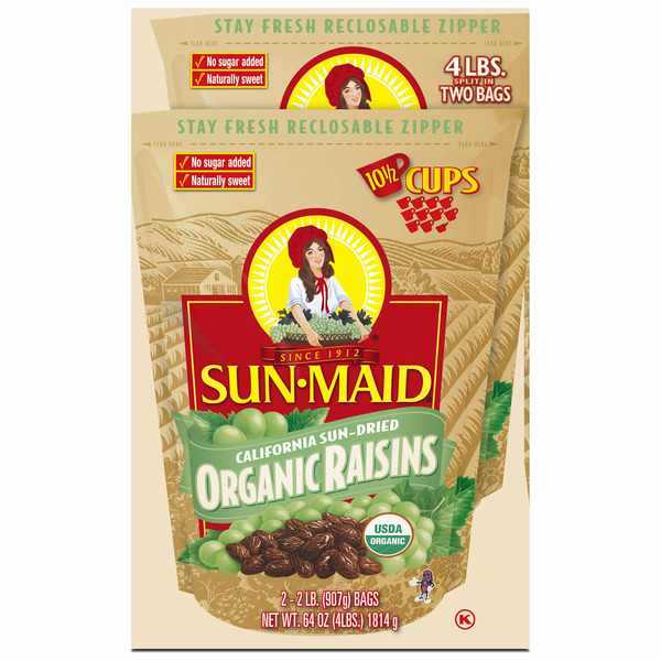 Sun-Maid California Sun-Dried Organic Raisins Same-Day Delivery | Costco