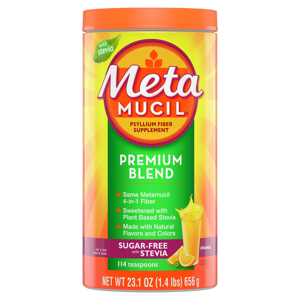Walgreens Metamucil Psyllium Fiber Powder, Sugar-Free with Stevia ...