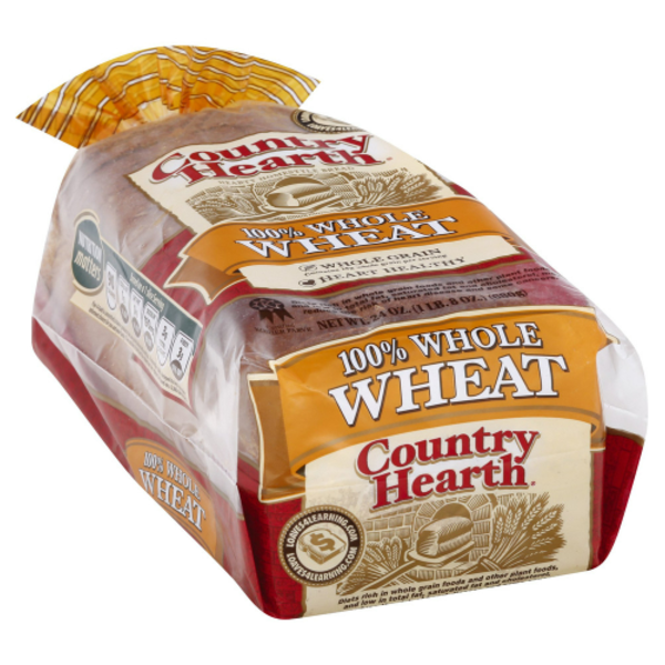 Country Hearth Bread, 100% Whole Wheat, Hearty Homestyle Same-Day ...