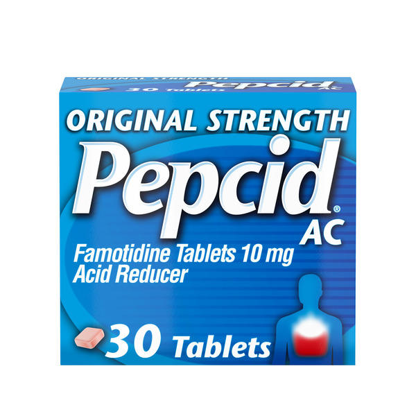 Pepcid AC Original Strength Heartburn Medicine, 10mg Famotidine, 30 ct ...