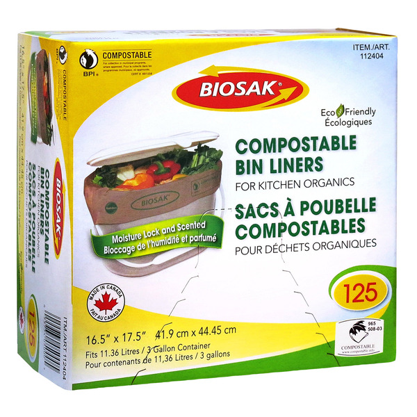 Biosak Compostable Kitchen Bin Liners Same-Day Delivery | Costco