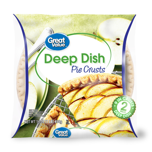 Walmart Great Value Pie Crusts, Deep Dish, 9 Inch, 2 Pack Same-Day ...