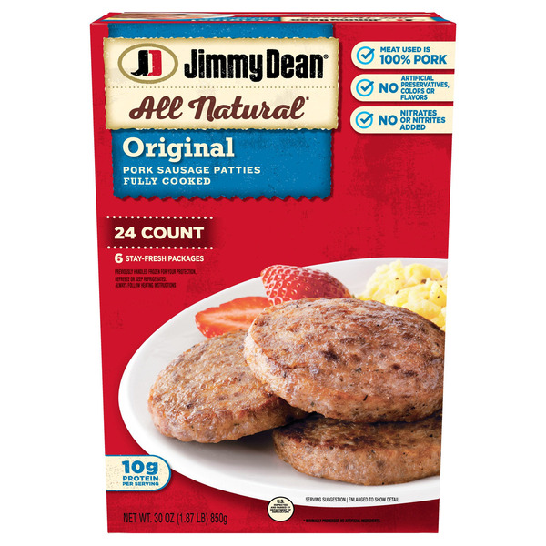 Jimmy Dean Original Pork Sausage Patties, 30 oz Same-Day Delivery | Costco