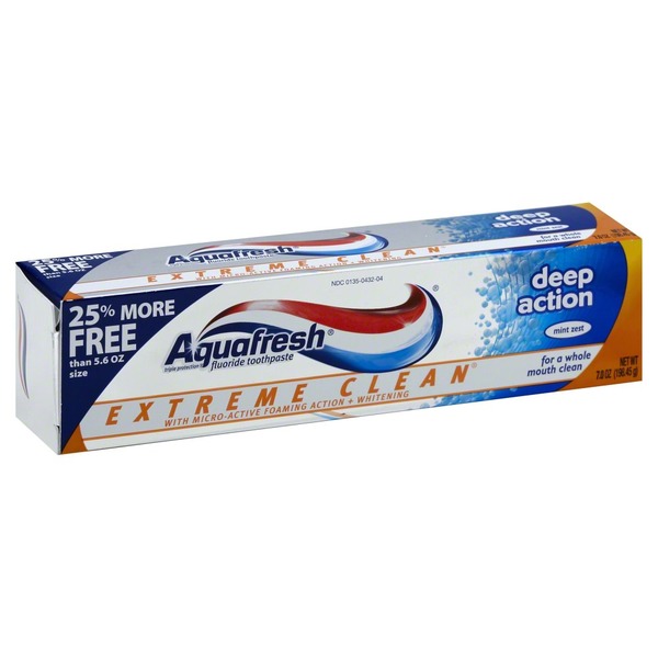 Aquafresh Fluoride Toothpaste, Deep Action, Mint Zest (7 oz) - Instacart