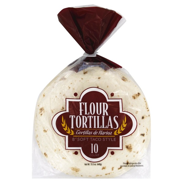 Food Club Tortillas, Flour, Soft Taco Style, 8 Inch (10 each) - Instacart