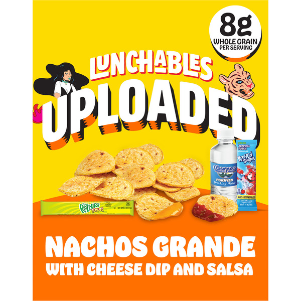 Lunchables Uploaded Nachos Grande with Cheese Dip and Salsa Snack Kit ...