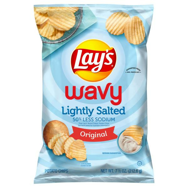 Lay's Potato Chips, Lightly Salted, Original, Wavy Same-Day Delivery or ...