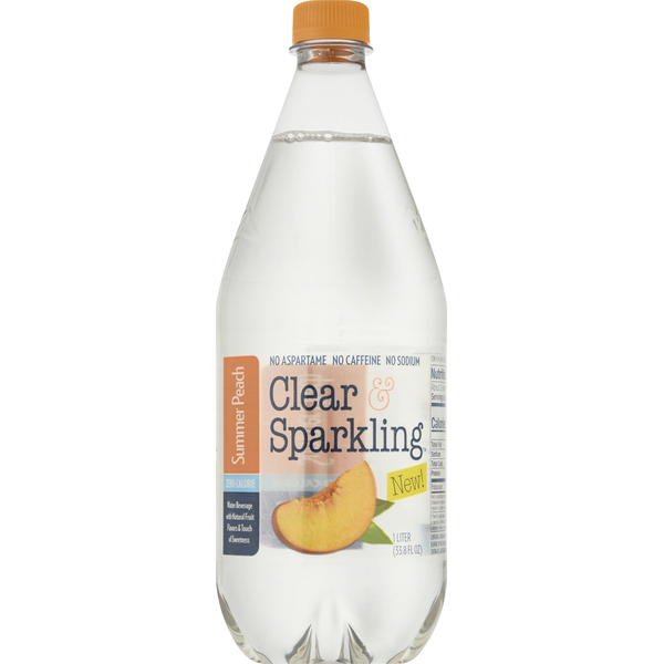 Clear & Sparkling Water Beverage, Summer Peach (1 L) - Instacart