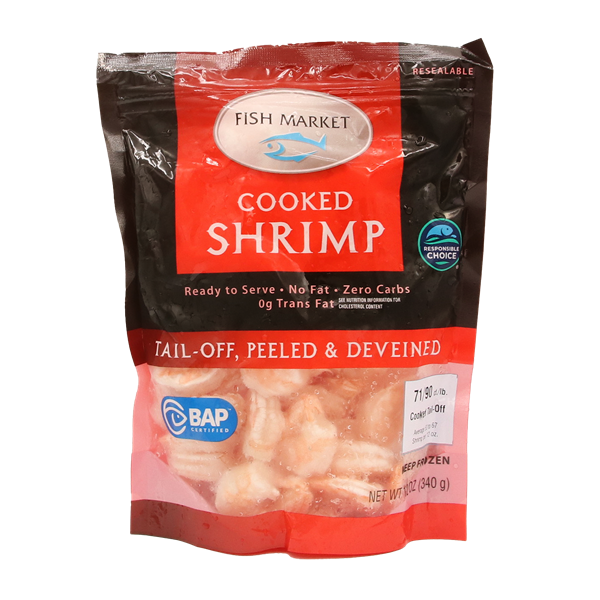 Hy-Vee Hy-Vee Fish Market Cooked Shrimp, Tail-Off, Peeled & Deveined 71 ...