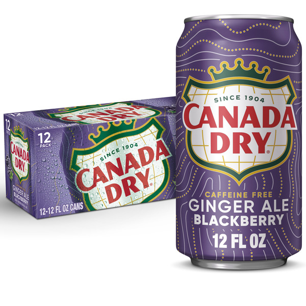 Canada Dry Blackberry Ginger Ale Soda, 12 fl oz cans, 12 pack Same-Day ...