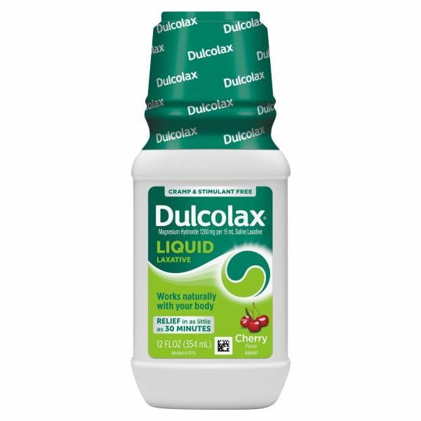 Dulcolax Liquid Laxative for Constipation Relief, Cherry Same-Day ...